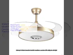 Manufacturer Bedroom 42 Inch Indoor Decorative Fandelier Remote Control Smart Bldc Modern Led Ceiling Fan with Light