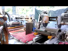 Máquina de corte de pedra de quatro fatias para colunas de granito, mármore e quartzo