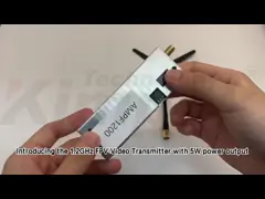 1.2GHz 5W FPV ビデオトランスミッター 遅延機能付き10~50kmの範囲