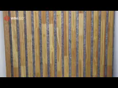 Natural Wood Slat Acoustic Wall Panels Fire Retardant 0.85 NRC Sound Absorption