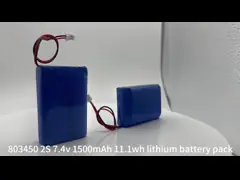 lithium battery pack 803450-2s 7.4v 1500mAh