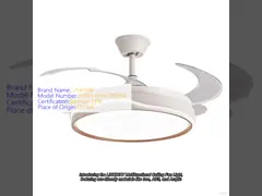 Factory wholesale  source factory  Multifunctional Iron+ABS+Acrylic Environment-friendly 18W Ceiling Fan Light