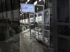 The sanitary pad production line is running at a speed of 1200pc/min