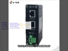 12~48V DC Power Input Industrial Gigabit PoE+ Injector