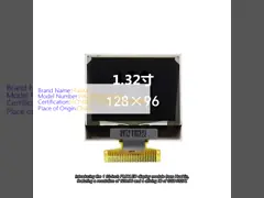 China 1.32 Inch Pmoled Display Screen Oled Module Arduino 128*96 Dots 25pins IC SSD1327Z for sale