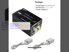 Mini 4K DVI Fiber Optic Extender with Stereo Audio