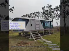 モジュラーデザイン プリファブリック コンテナ ポータブル 贅沢 モジュラー プリファブリック スペース カプセル 住宅用 38 M2 床面