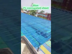 China Blue 0.8mm to 2.8mm High-Temperature Resistant Plastic Polycarbonate corruagted Sheet tile for Extreme Environments roofing for sale