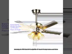 wholesale   HFBH Model 291 48'' Metal Blade Chrome Nickel Color Classic US Design Fan Light