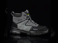 Hot-Selling Cross-Border High-Top Safety Shoes for Men – Lightweight Protective Work Boots with Stee
