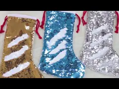OEM Custom Sublimation Sequin Christmas Stocking Blanks Sublimation Christmas Decorations