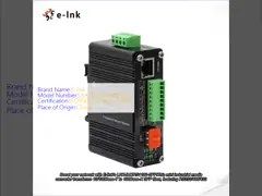 Mini Industrial 10/100Base-T to 100Base-X SFP Fiber Ethernet Media Converter with 1Ch RS232/RS485/RS422