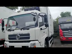 China Dongfeng KR Hydraulic Lift Gate Transport Food Truck With Carrier Refrigerator Freezer Box for sale