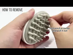 China ABS TPR Scalp Washing Brush Detachable Bristles Wet Dry Hair Brush for sale