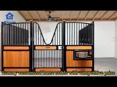 중국 맞춤형 안전 설계 대나무 말 마구간 말 스톨 앞면, 사교 창 포함 판매용