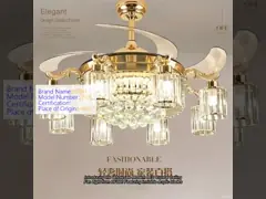 China Wholesale  Modern LED Crystal Ceiling Fan Light , Invisible Acrylic Blade Ceiling Fan Remote Control for sale