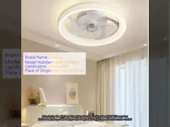 Factory Remote APP Control Smart Low Profile Ceiling Fan Light Flush Mount LED Ceiling Light 6 Wind Speeds New Technology Ceiling Fans