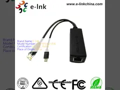 10/100/1000M 5V 2A PoE Splitter with Micro USB port