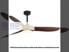 wholesale  HFBH Fan Light Model 666 52 Inch Wood Color Ceiling Fan with ABS Blade