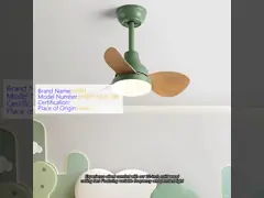 wholesale  Solid Wood Ceiling Fan 22 inch Silent Fan Pendant Light Variable Frequency