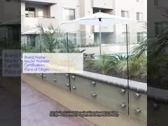 China Stainless Steel Standoff Glass Railing System for Balcony Deck Stair for sale