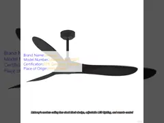 Manufacturer Ceiling Fan with Black Mount Modern Design for Living Room Bedroom