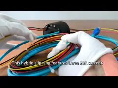 China 3-way 20A circuit and Ethernet combination slip ring Gigabit network transmission for sale