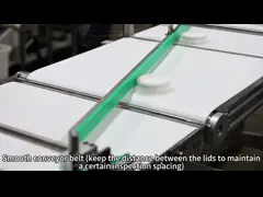 China 7 Cameras Coffee Cup Lids AI Vision Inspection System Full Automated Latest AI Deep Learning Algorithms Covers Lids Caps Closures for sale