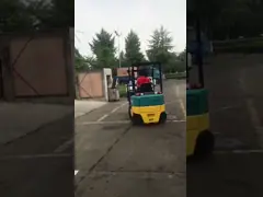 Komatsu 1.5 Ton Used Electric Forklift Yellow and Green for Industrial Material Handling
