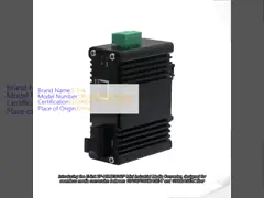 Mini Industrial 100/1000BASE-X to 10/100/1000BASE-T 30W PoE+ Media Converter