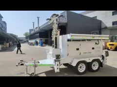 China Construction Light Tower Rated Power 5KW/5KVA Mobile Lighting Tower Portable Diesel Light Tower for sale