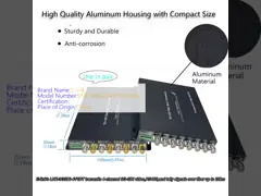 4-Channel 3G-SDI Fiber Converter with RS485 & Tally