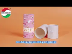 Custom Eco Friendly Biodegradable Childproof Resistant Packaging Boxes Round Shaped Cylinder Paper Tube With Child Lock