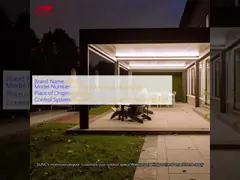Customized Size 3x3m Motorized Aluminum Pergola in White with Smart Home Integration