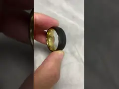 China Professional Custom Jewelry New Forged Carbon Fiber Wedding Bands in Plated Gold and Rose Gold for Men's Jewelry for sale