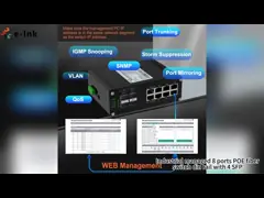 Industrial L2+ 8-Port 10/100/1000T 802.3at PoE + 4-Port 1000X SFP Managed Ethernet Switch