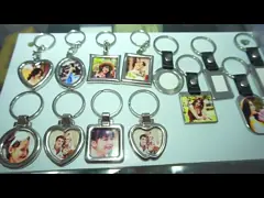 Sublimation Metal Photo Frame Keychain Keyring Picture Frame