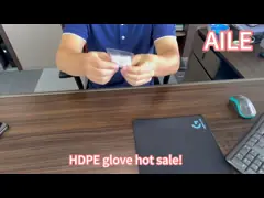 China Disposable HDPE PE Gloves Polythene Gloves with Embossed Smooth Surface High Tensile Resistance  Disposable Plastic HDPE Glove Cooking Gloves for sale