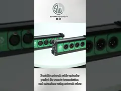 China 4-Channel Cat 5/6 Ethernet XLR Aluminum Ethernet Converter DMX RJ45  to 4 6.35 Combo Connectors Cable Audio Adaptor Extender Box for sale