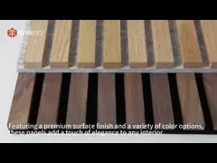 China Veneer Finish Wood Slat Acoustic Wall Panels , Wood Acoustic Ceiling Tiles 600x2400mm for sale