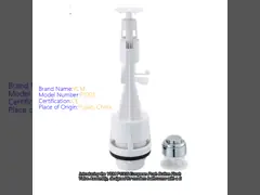 China 2.1 L/s Flushing Speed European Push Button Flush Valve Assembly For Bathroom Fittings for sale