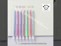 AA44 0.5mm Plastic Gel Pen with 12 Colorful Inks