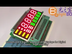 angepasste 4-stellige 7-Segment LED-Displays für digitale Öfen.