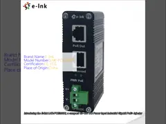 12~48V DC Power Input Industrial Gigabit PoE+ Injector