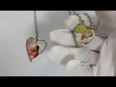 China Sublimation Love Heart Necklace Valentines Necklace For Heat Transfer for sale