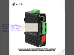 Mini Industrial 10/100Base-T to 100Base-X SFP Fiber Ethernet Media Converter with 1Ch RS232/RS485/RS422