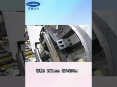 China LINGMAN Pneumatic 4 Jaw Chuck with 290mm Hollow Size 280mm Jaw Stroke and 5KN Clamping Force for Laser Pipe Cutting for sale