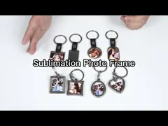 China Custom Key Chains Key Promotion Gifts Blank Custom Logo Leather Strap Keychains Sublimation Metal Keychain for sale