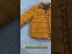 China Embroidery logo Down Coat Men's Winter Outdoor Warm Windproof Down Coat Thicken Bubble Windbreaker Casual Down Coat Custom Logo for sale