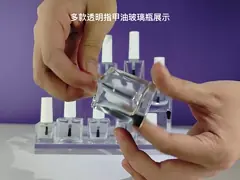 China Professional-grade Cosmetic Packaging 15ml Glass Bottle with Nylon Brush Head and Leak-proof Sealing for Nail Polish for sale